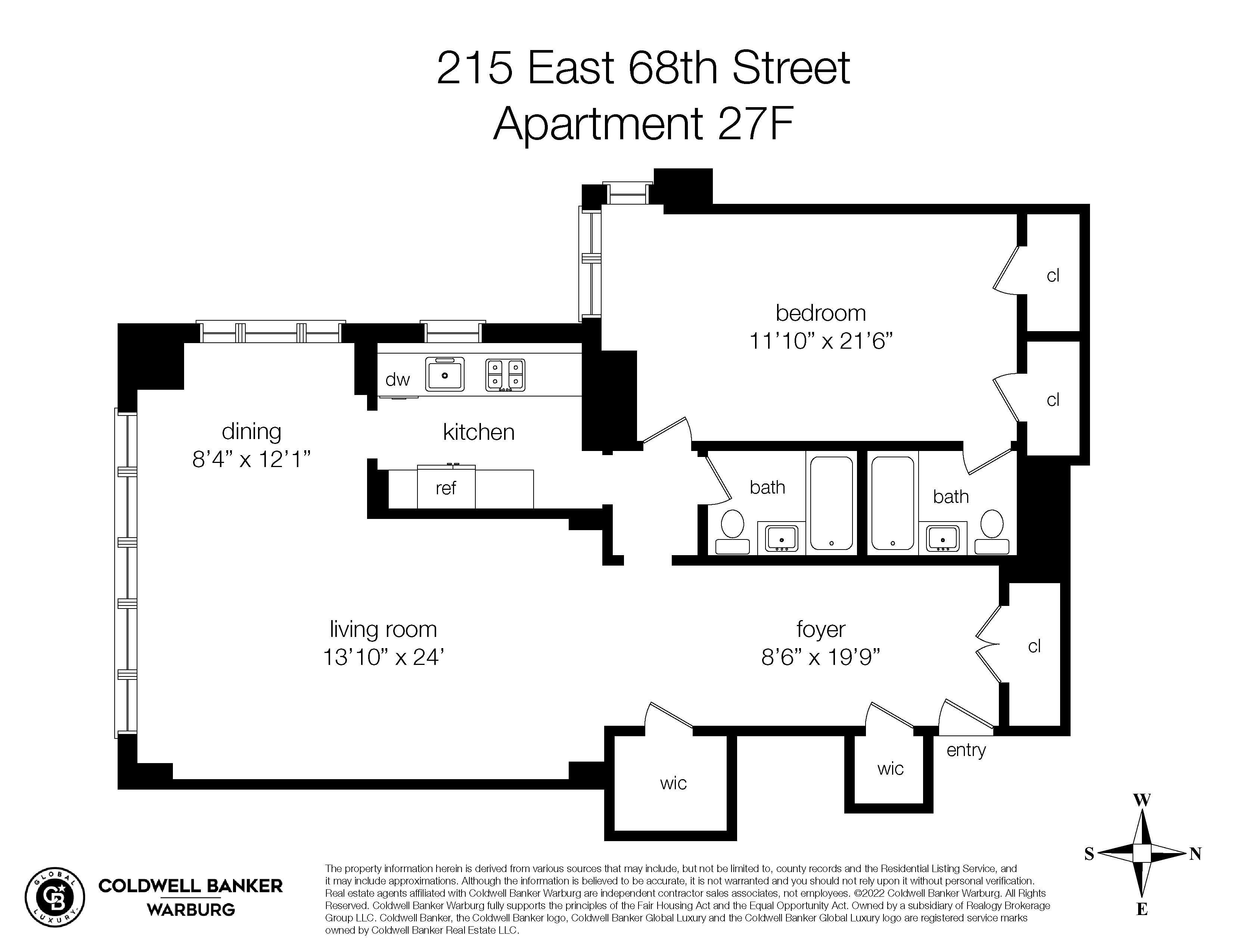215 East 68th Street, Apt 27F, Lenox Hill, NY 10021 - WR-4280375 ...