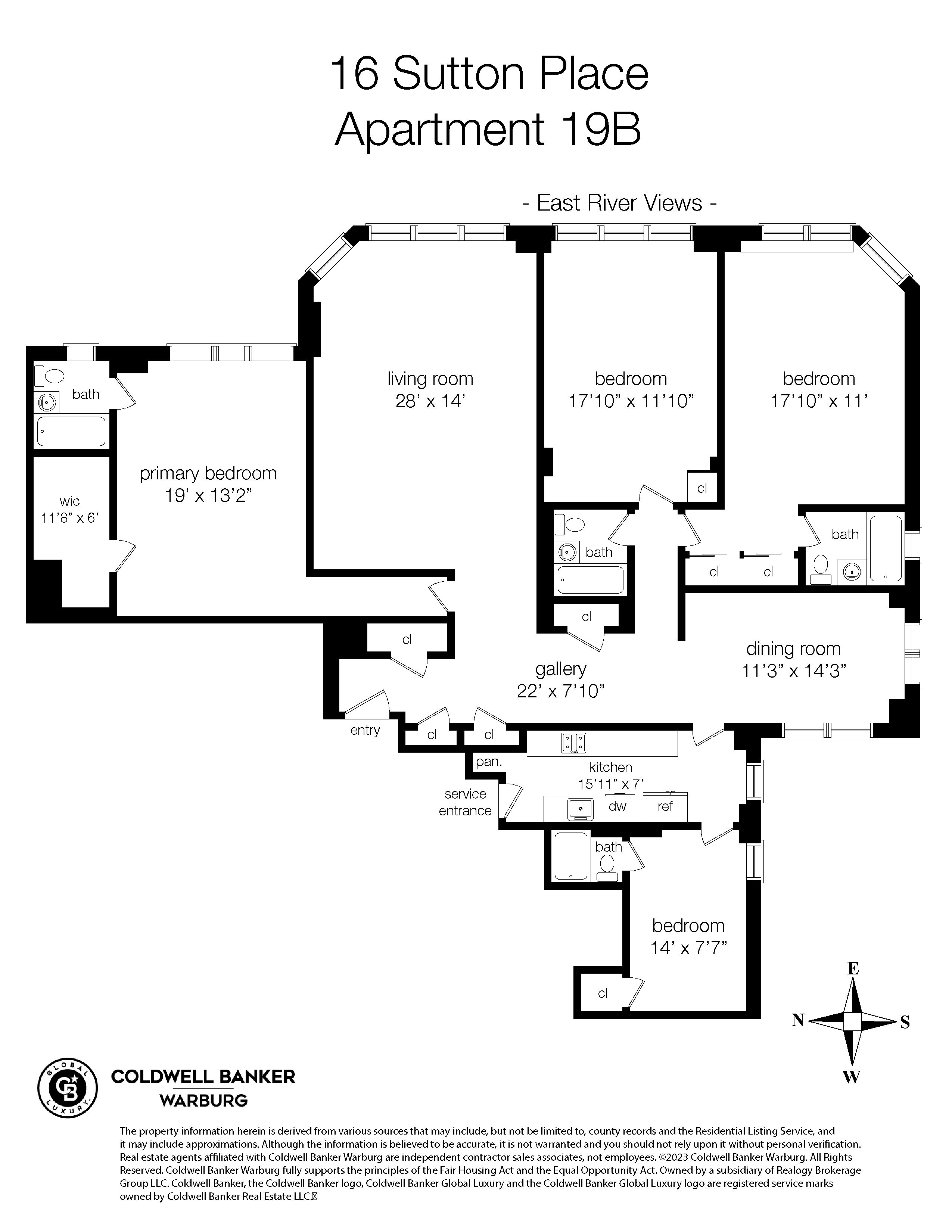 16 Sutton Place, 19B, Sutton Place, NY 10022 - WR-RPLU-8923074561 ...